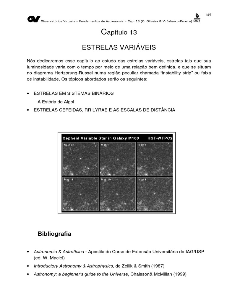 Cap13 Estrelas Variaveis Download Grátis Pdf Estrelas Fenômenos