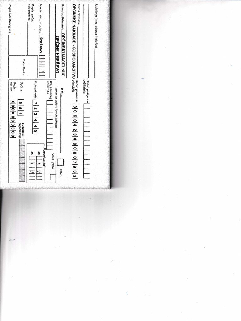 Uplatnica | PDF