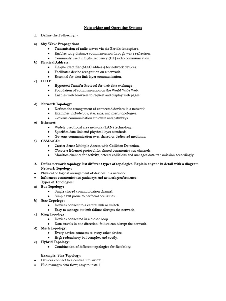 Networking and OS Solutions | Download Free PDF | Computer Network | Process (Computing)