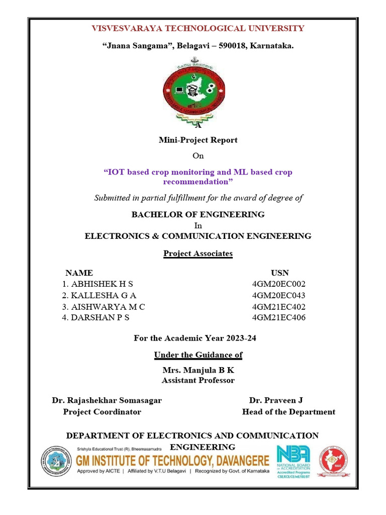 Crop Project Report PDF | PDF | Machine Learning | Agriculture