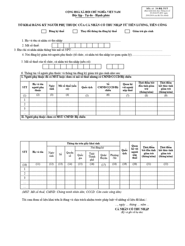 Mau Bieu 20 DK TCT | PDF
