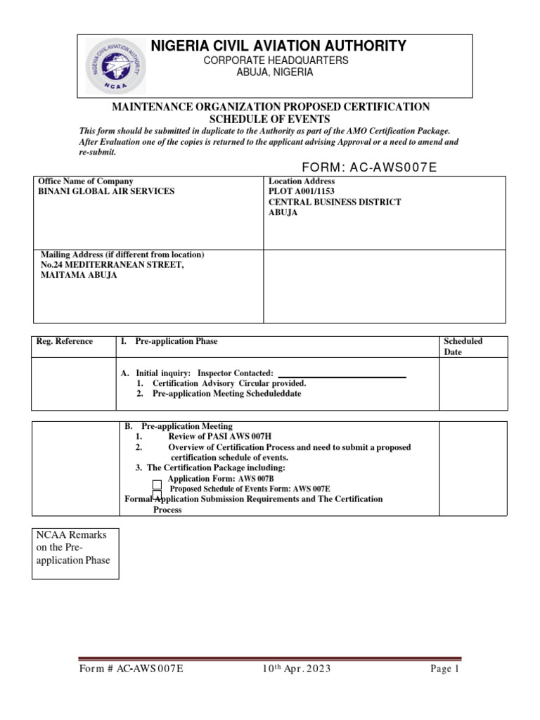 Form Ac-Aws007e | PDF
