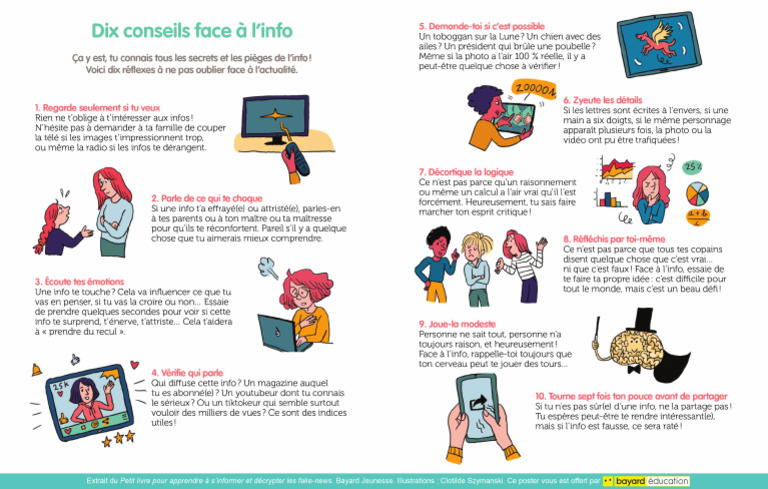 BayardEducation Apprendre A S Informer Poster 10 Conseils Info | PDF
