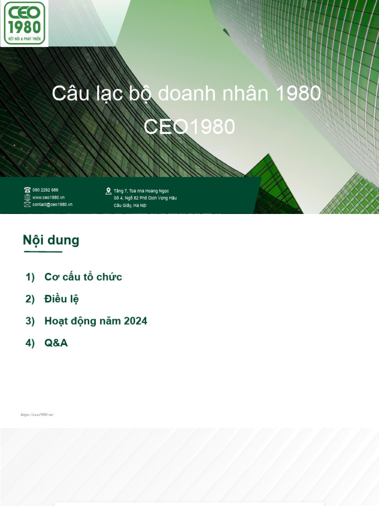 CEO 1980 - Introduction_v1.3 | PDF