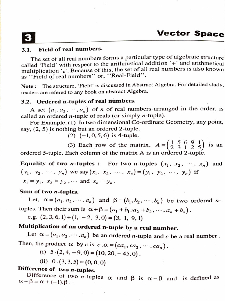 Vec Space 1 | PDF | Basis (Linear Algebra) | Linear Subspace