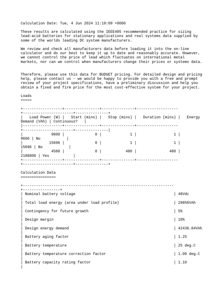Calculation Result | PDF | Battery Charger | Electronics