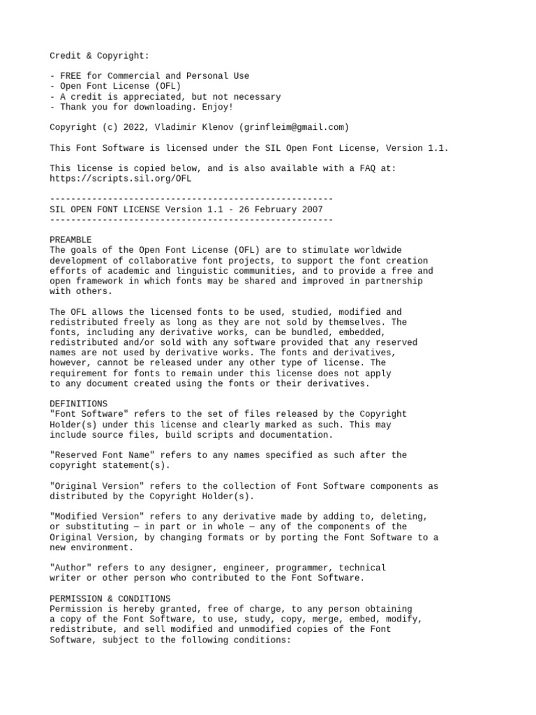 Ofl | PDF | Copyright | License