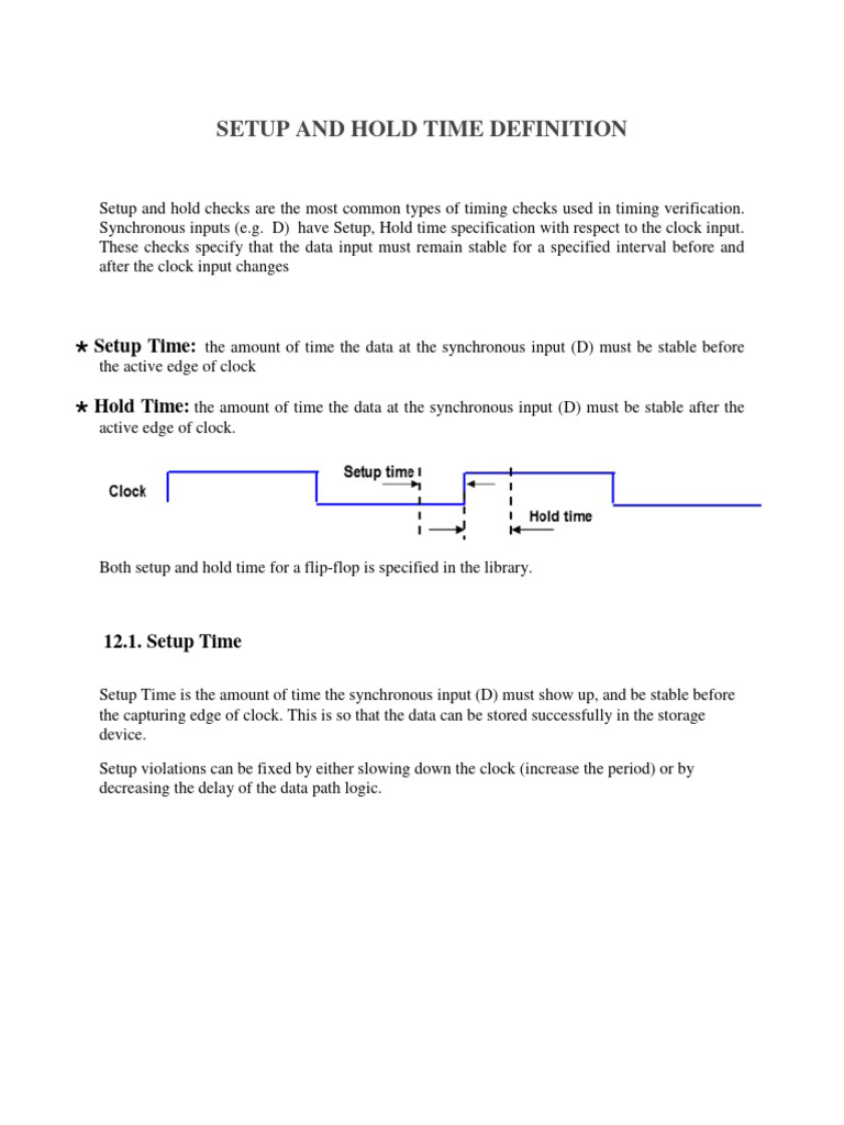 Setup and Hold Time Explained | PDF | Digital Technology | Computer Data