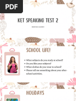 KET Speaking Part 2 (Sample Answer) | PDF | Language Arts & Discipline
