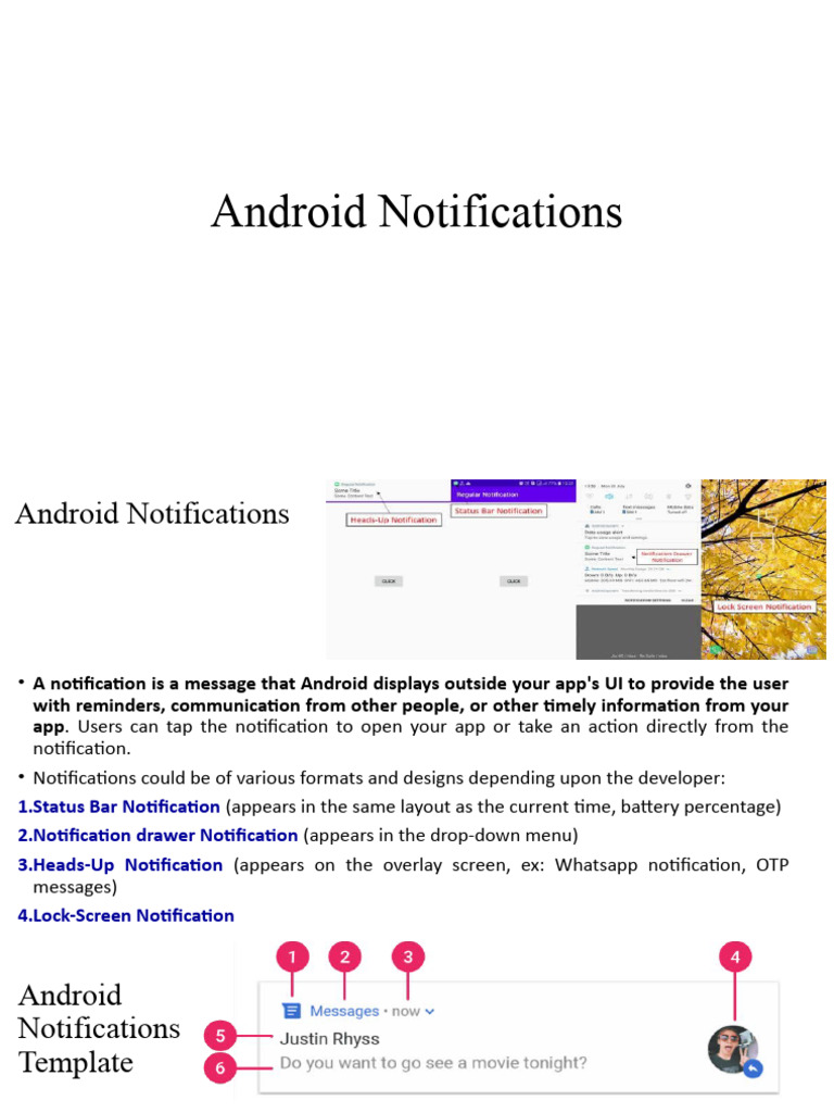 Android Notifications | PDF | Android (Operating System) | Mobile Software