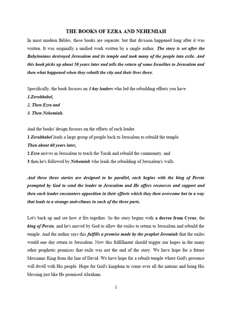 13 THE BOOK OF Ezra-Nehemiah | PDF | Ezra | Books Of The Hebrew Bible