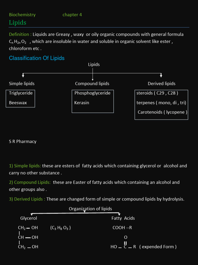 Lipids Biochemistry Chap. 4 | Download Free PDF | Lipoprotein | Fatty Acid