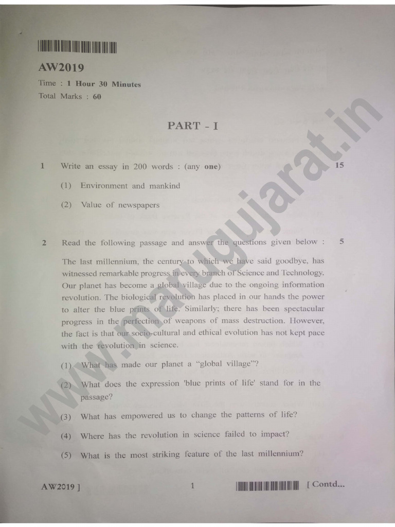 Highcourt Assistant Mains Paper | PDF