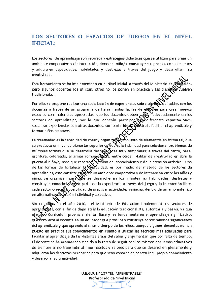 LOS SECTORES O ESPACIOS JUEGOS N.I. UEGP 187 Original | Descargar ...