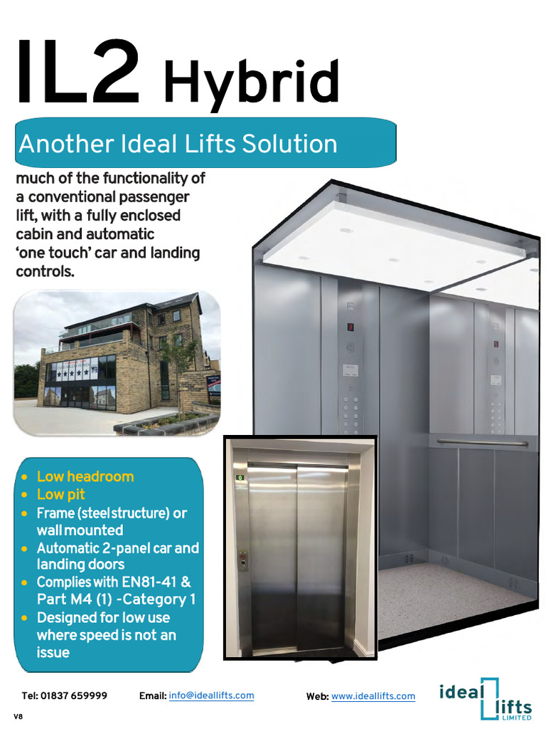 Ideal Lifts IL2 Hybrid Platform Lift V8 | PDF | Elevator | Door