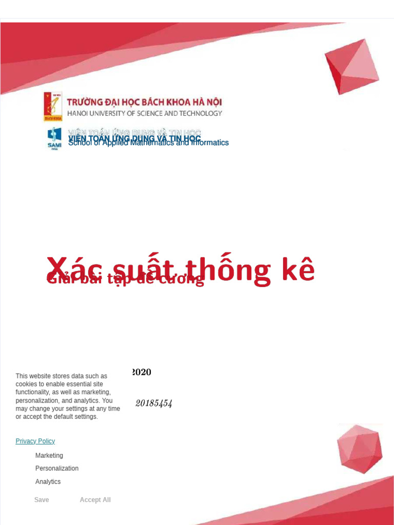 PDF Giai BT XSTK Compress | PDF