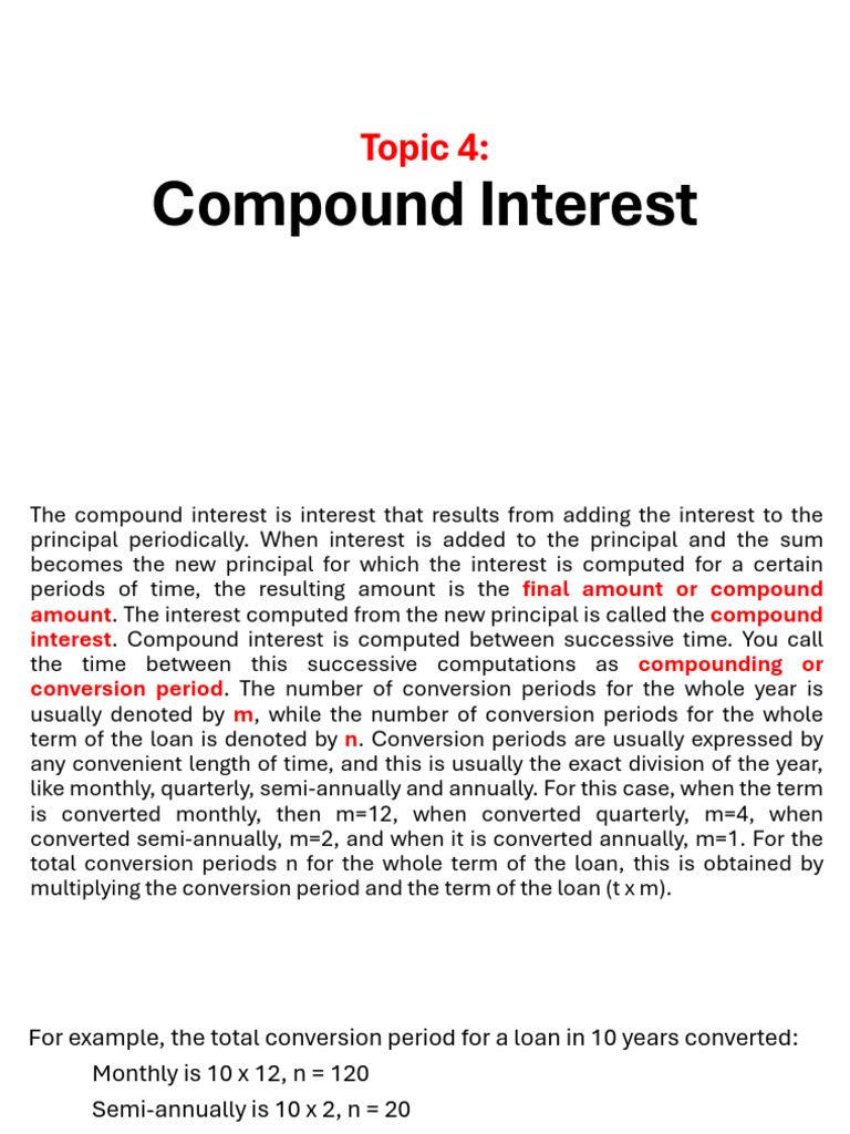 Topic-4-Compound-Interest | PDF | Interest | Compound Interest