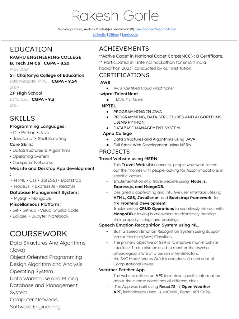 Rakesh Gorle | PDF | Java (Programming Language) | Systems Engineering