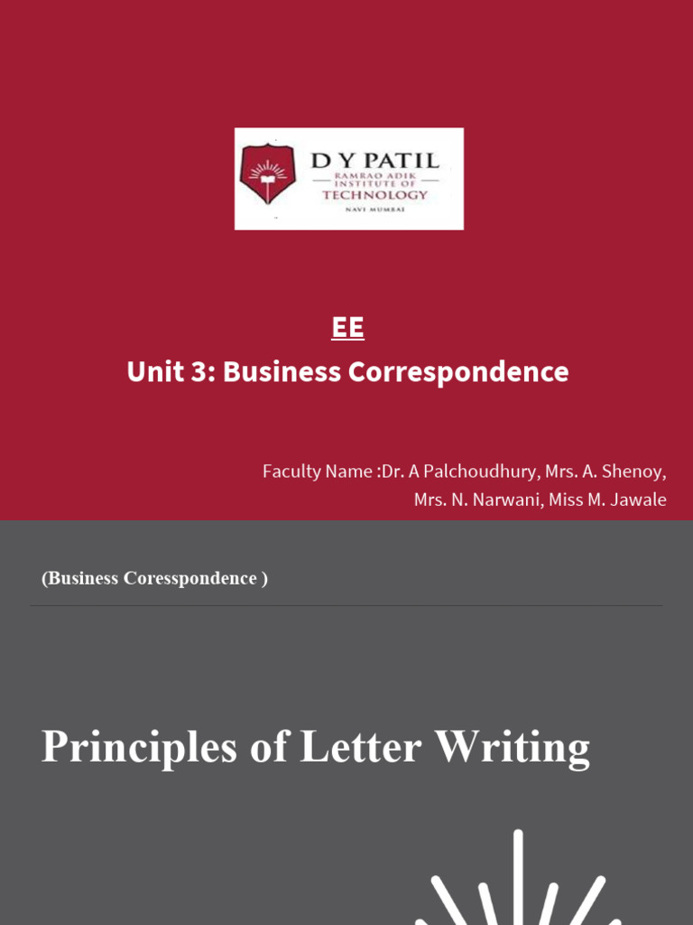 Principles of Business Correspondence | PDF | Paragraph | Human ...