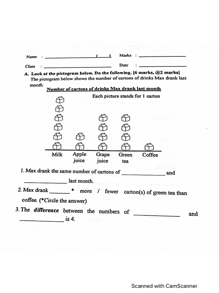 P2 Math Term 2 Quiz 22-23 | PDF