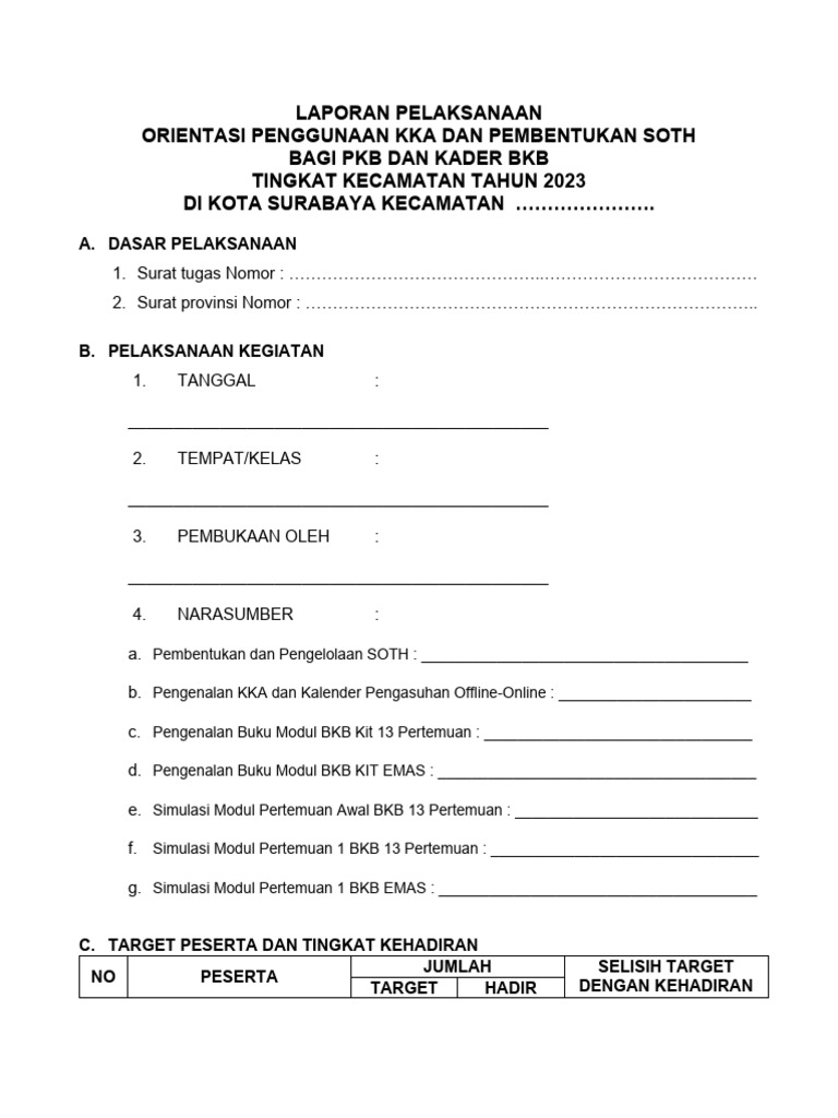 Laporan Kegiatan Orientasi KKA 2023 | PDF | Pengelolaan Keuangan & Uang ...