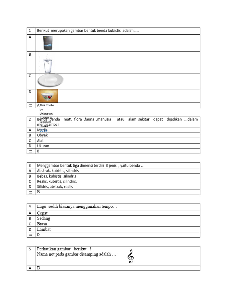Format Input Soal Doc 2 | PDF
