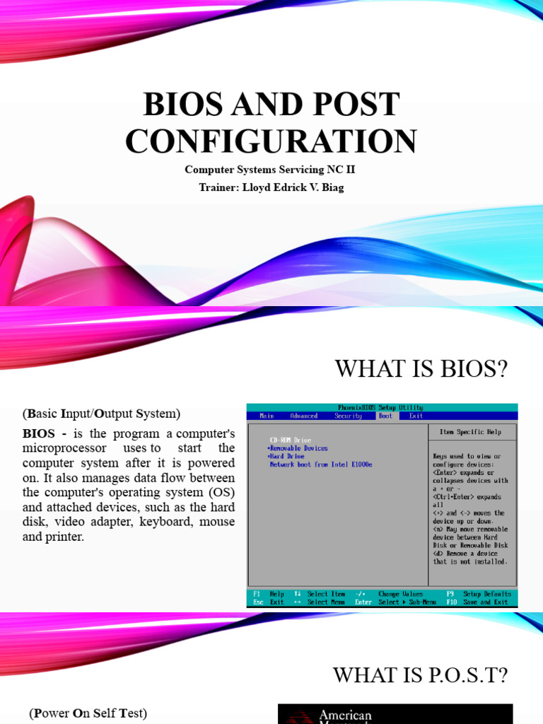 Day 6 Bios and Post Configuration | PDF | Bios | Booting