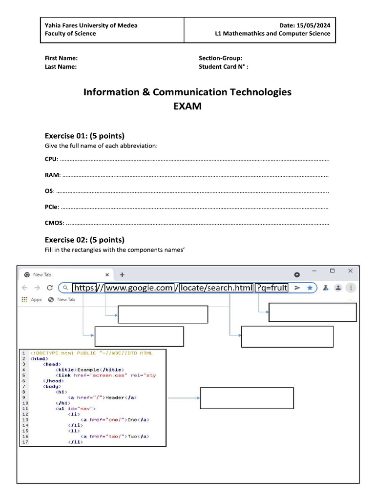Ict Exam | PDF | Computer Network | Software