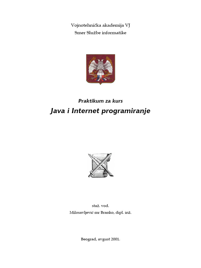 Praktikum - Java I Internet Programiranje | PDF