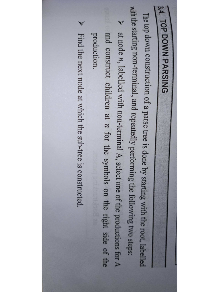 Top Down Parsing | PDF