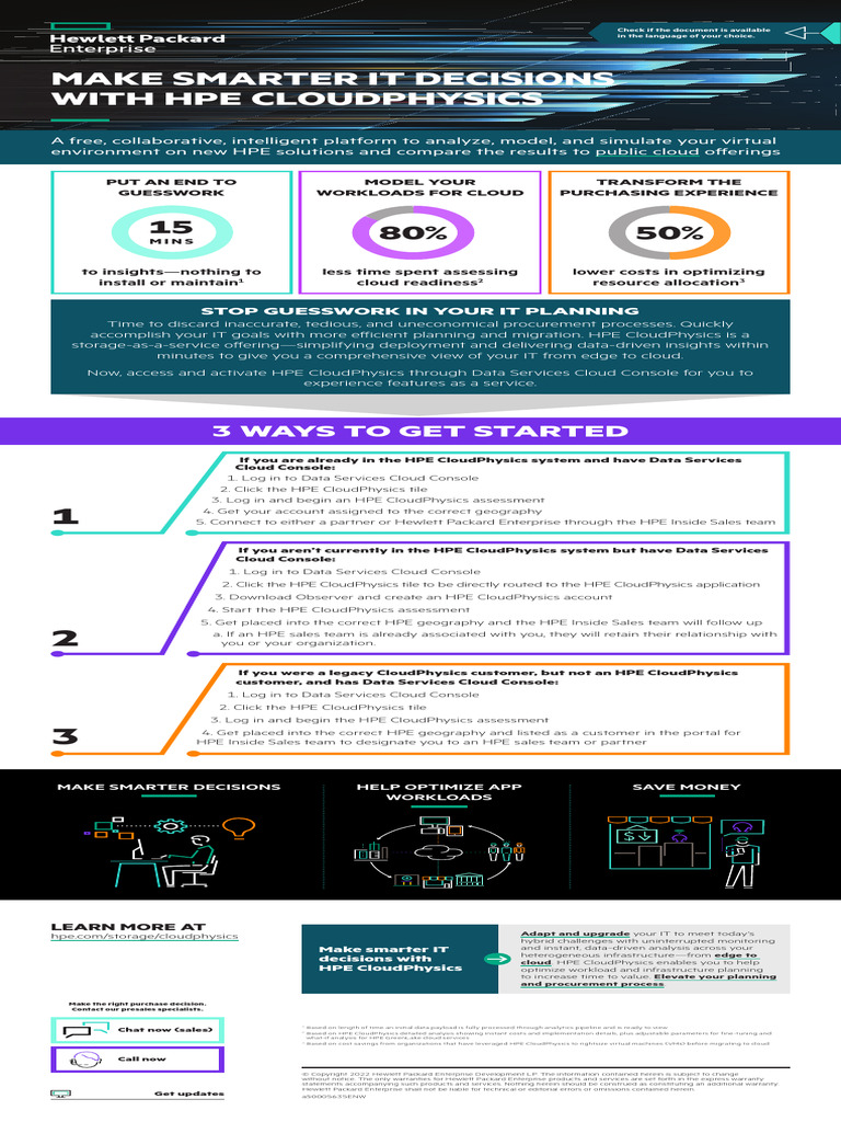 Make Smarter IT Decisions With HPE CloudPhysics Infographic ...