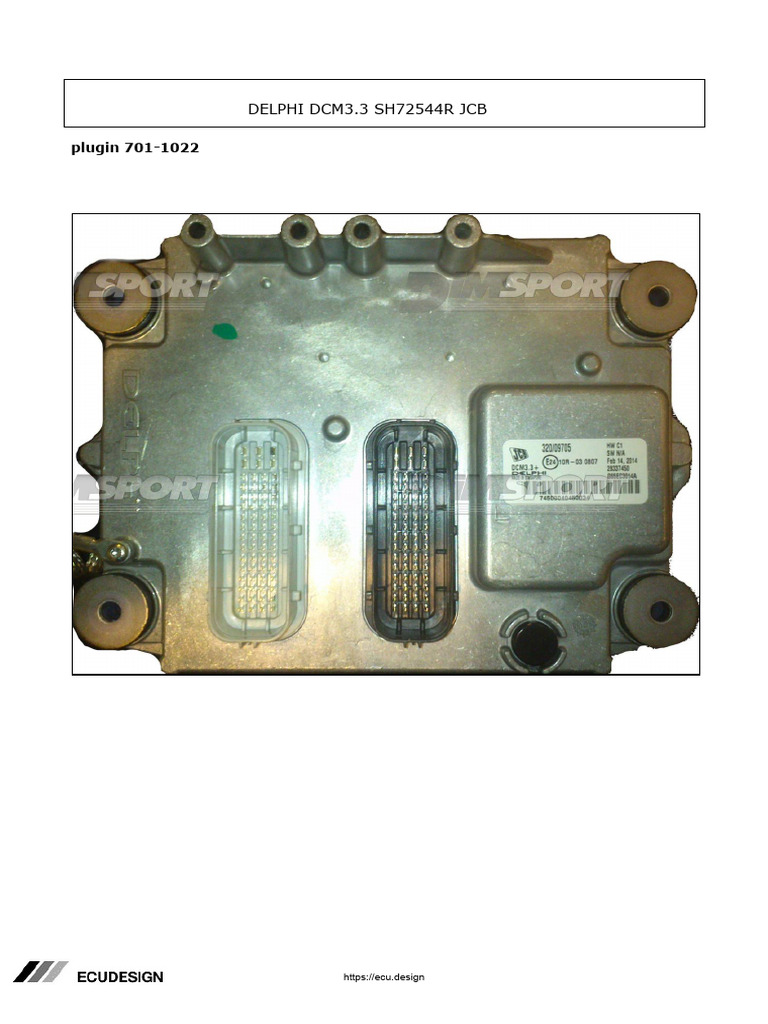 Delphi dcm3.3 sh72544r JCB | PDF | Technology & Engineering