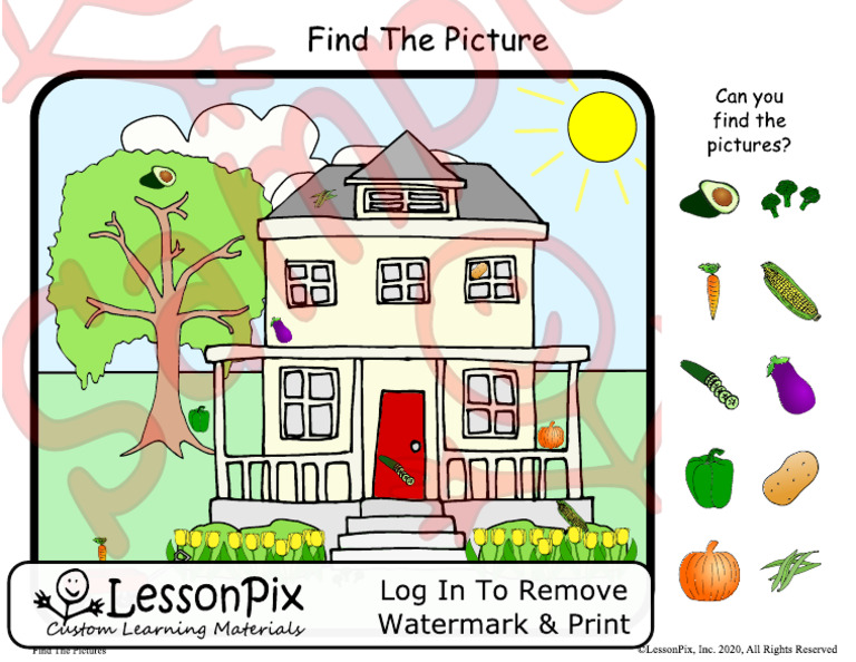 Find+The+Vegetables-material 9848276 | PDF