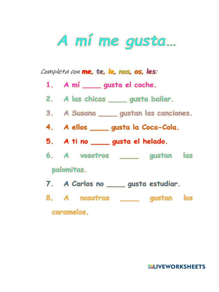 Gustar + | PDF