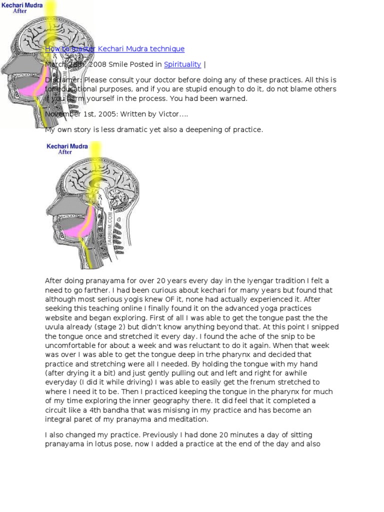 How To Master Kechari Mudra Technique | PDF | Adrenocorticotropic ...