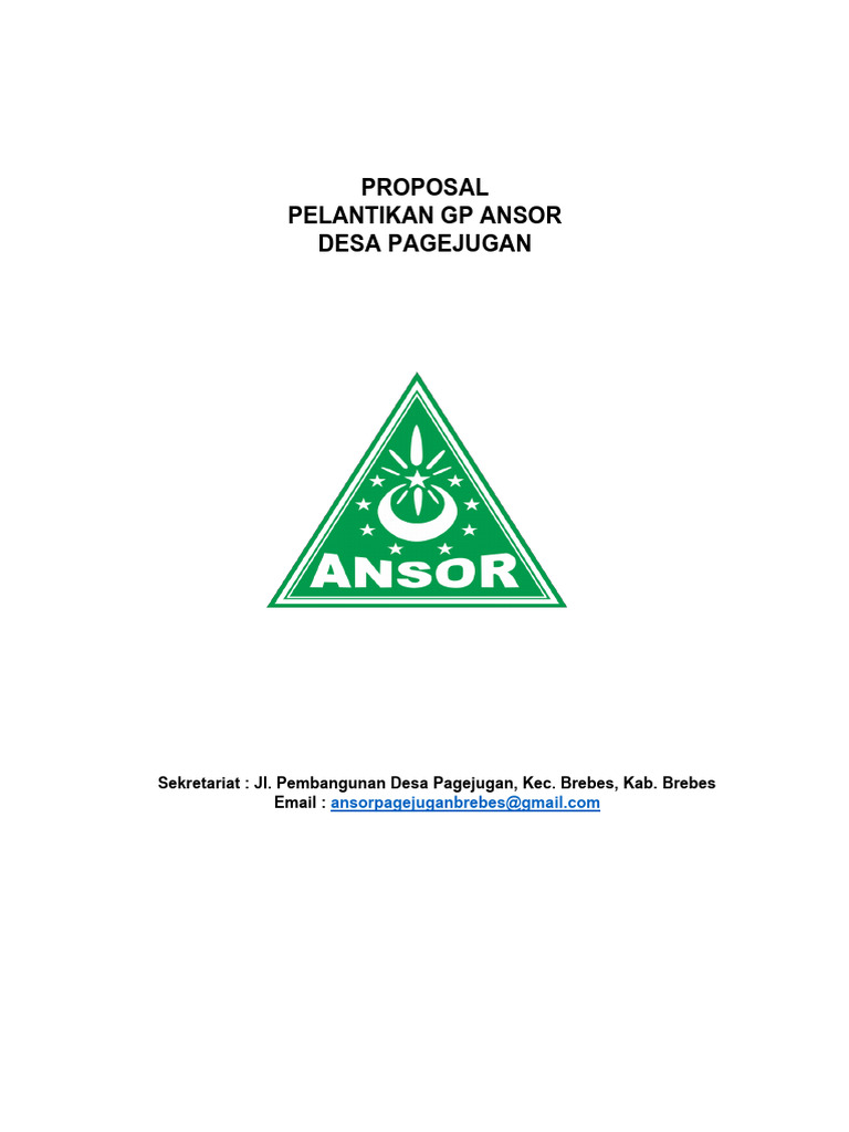 Proposal Pelantikan Ansor | PDF