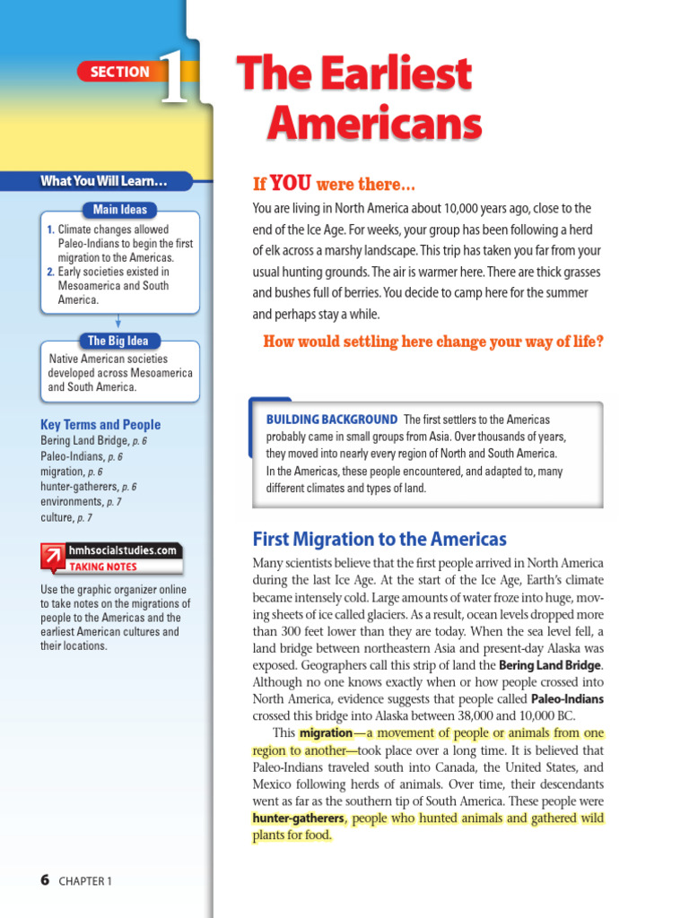 First Migration and Early Cultures in America | PDF | Mesoamerica ...