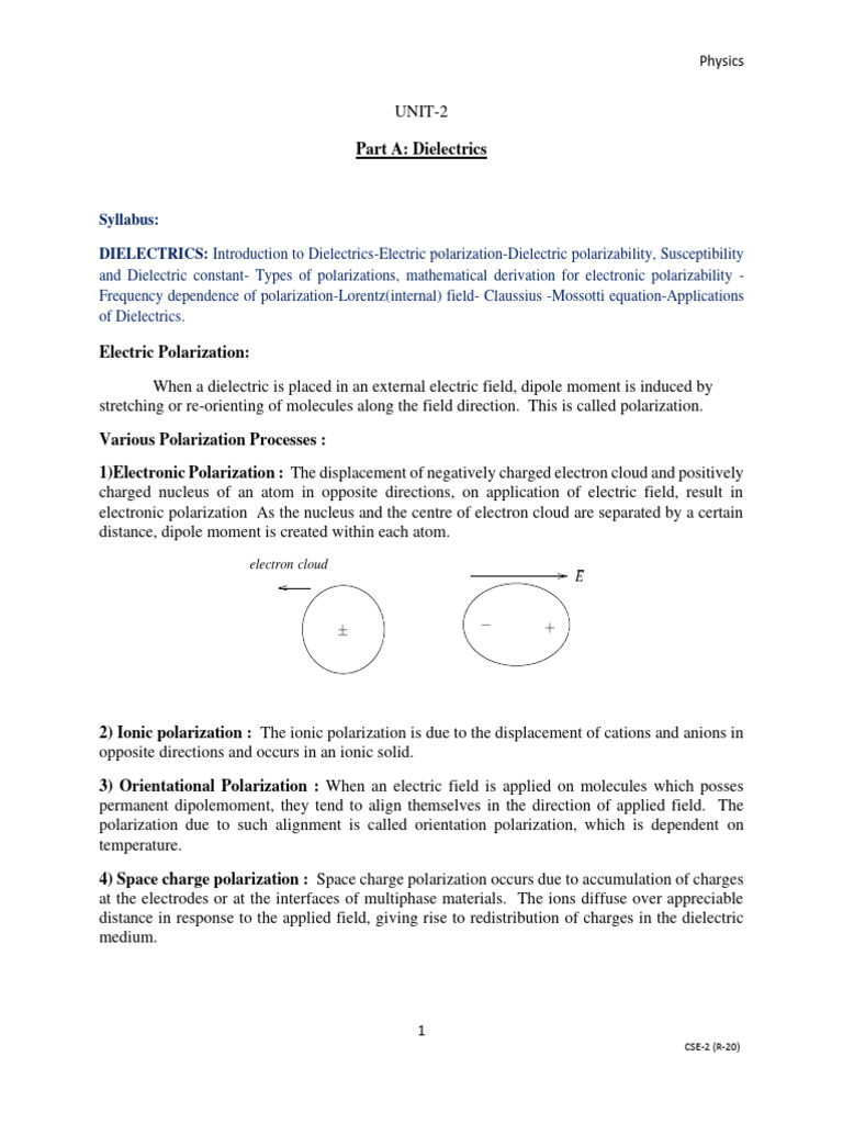 Dielectrics | PDF | Dielectric | Permittivity