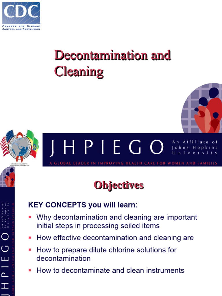Decontamination and Cleaning Procedures | PDF | Disinfectant ...