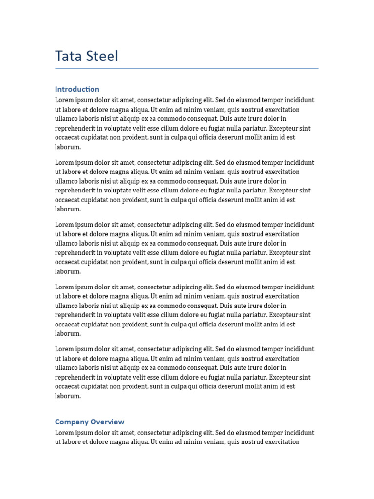 Tata Steel | PDF