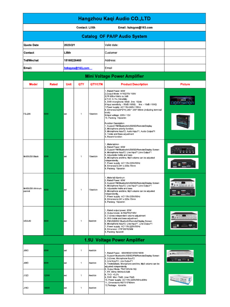 Pa Audio Catalog | PDF