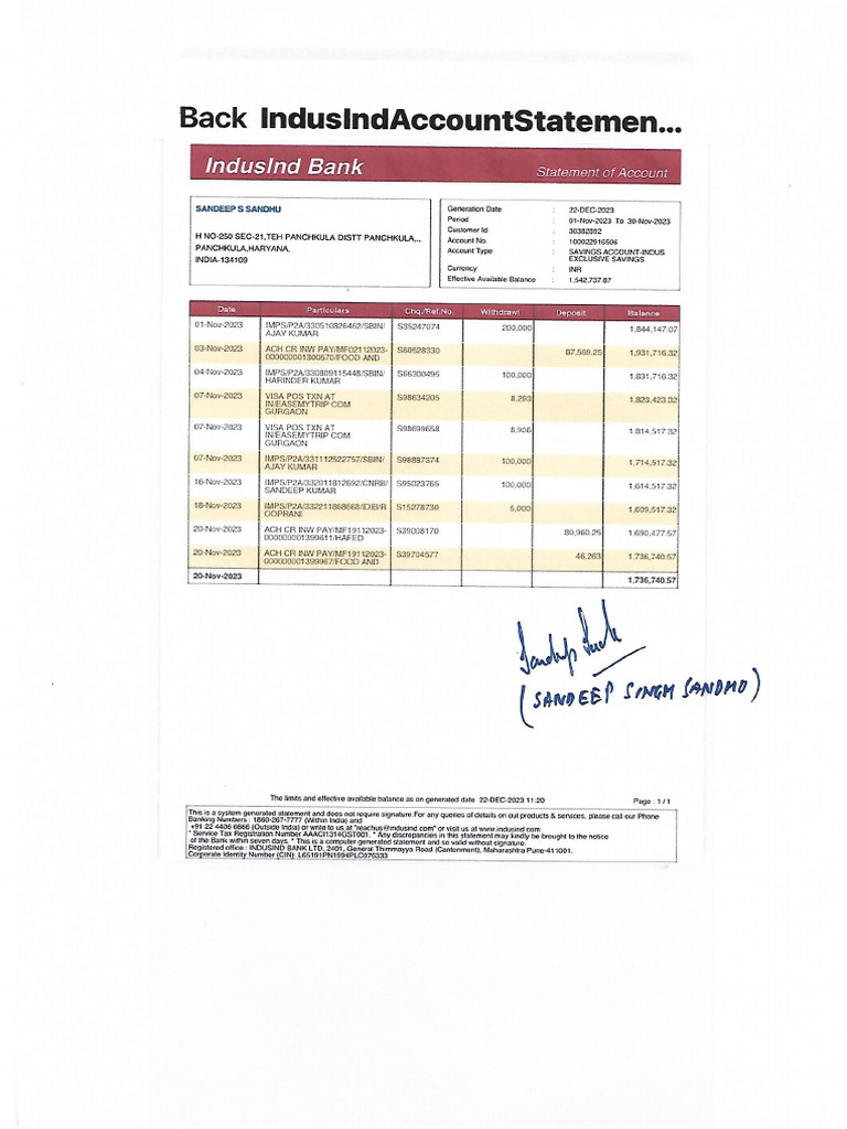 Account Statement 22 Dec 2023 | PDF