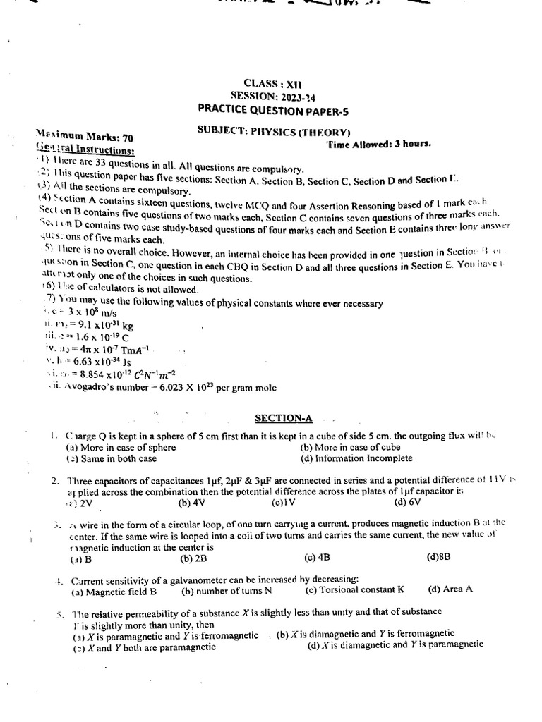 Physics paper 5 | PDF