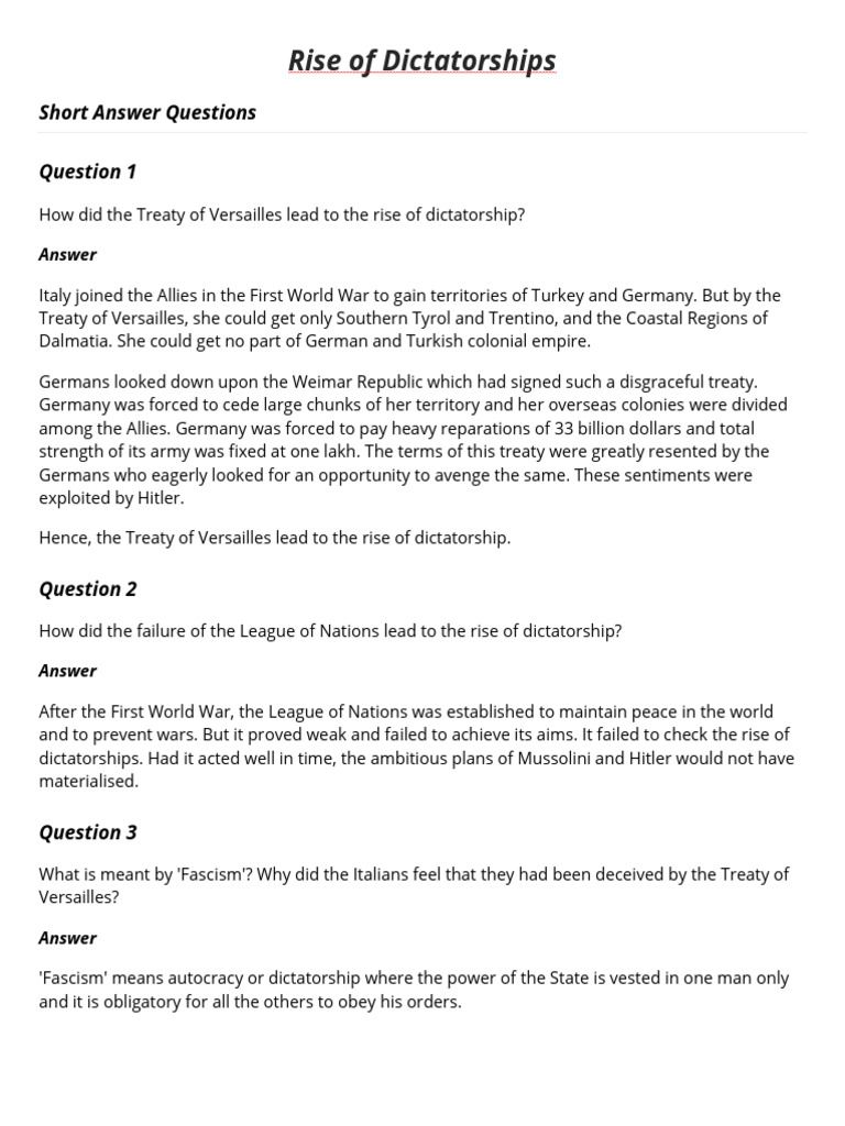 History Students' Guide to Dictatorships | PDF | Fascism | Nazi Germany
