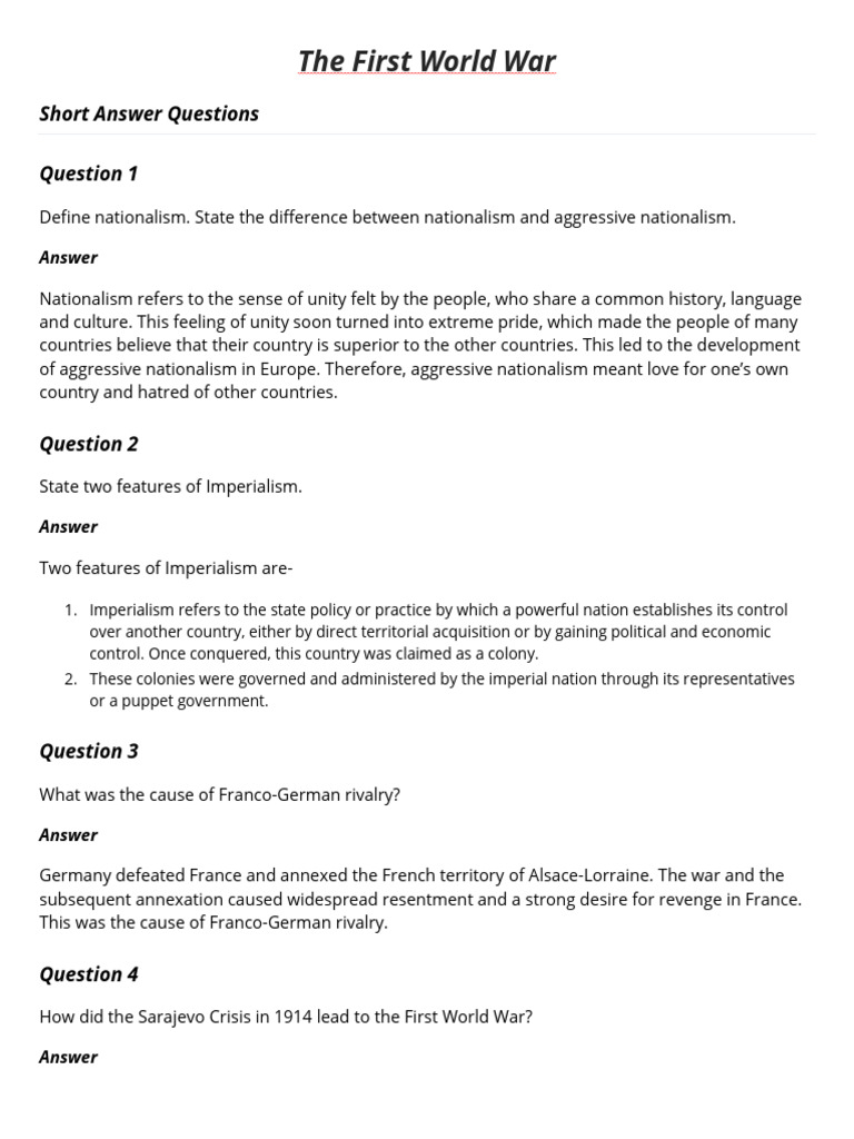 10.the First World War | Download Free PDF | World War I | Austria Hungary