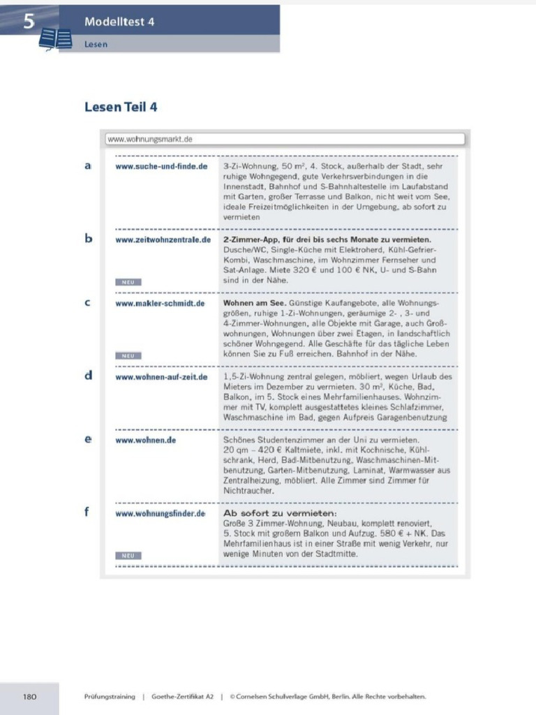 A2 GERMAN MODELLTEST | PDF