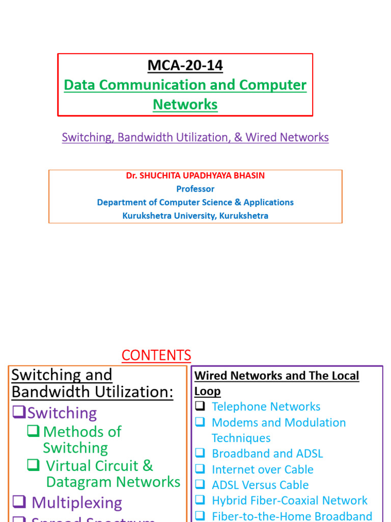 UNIT - II - PPT-3 MCA-20-14 | PDF | Modulation | Modem