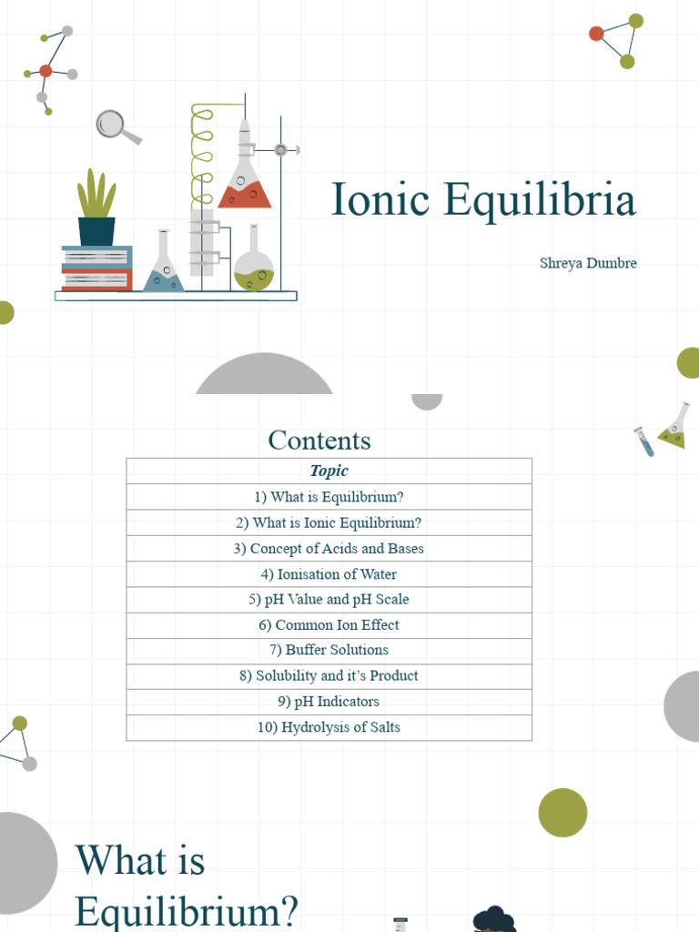 Chemistry Project On Ionic Equilibria For Hutchings Junior College. | PDF | Acid | Electrolyte