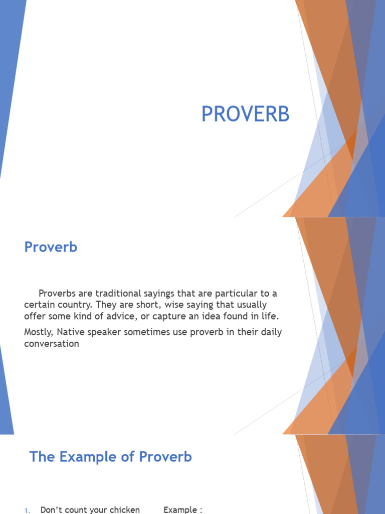 Proverb | PDF | Language Arts & Discipline