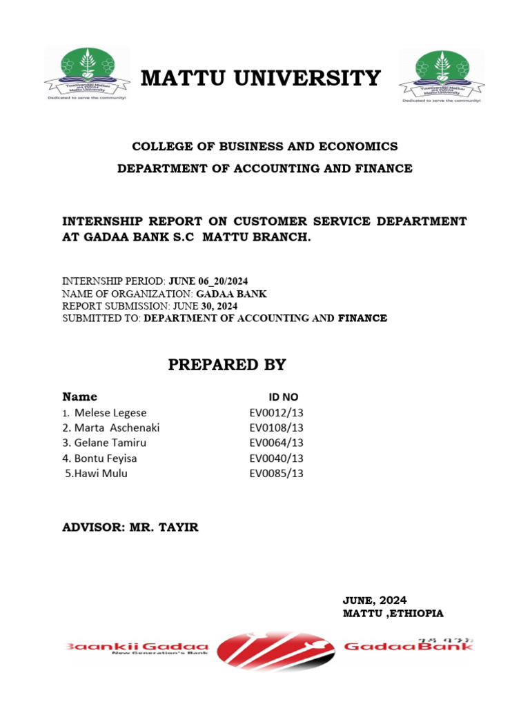 Gadaa Bank | Download Free PDF | Banks | Cheque